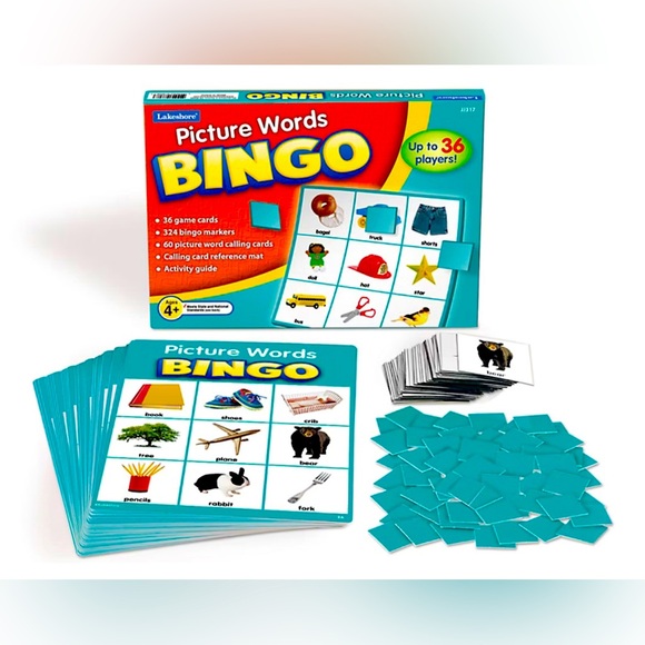 Lakeshore | Toys | Lakeshore Picture Words Bingo Game | Poshmark